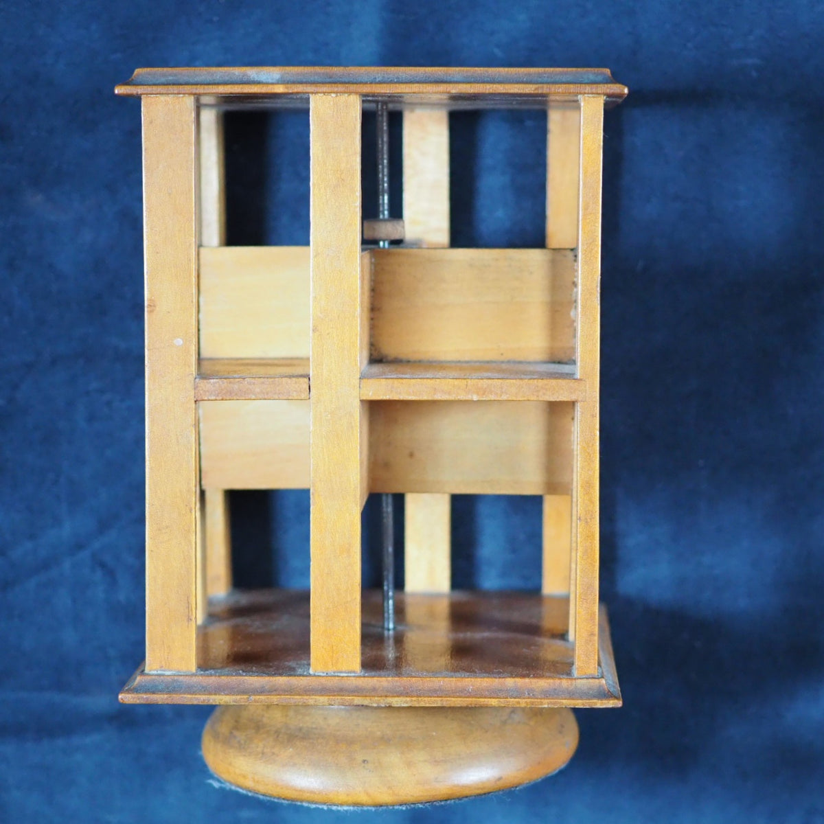 Revolving Bookcase. Slim, revolving, sycamore bookcase for miniature b ...